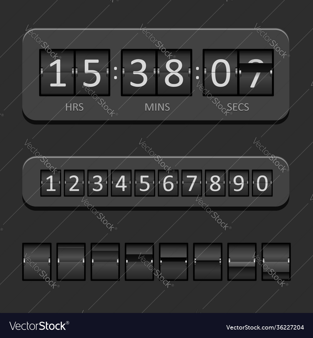 Countdown board Royalty Free Vector Image - VectorStock