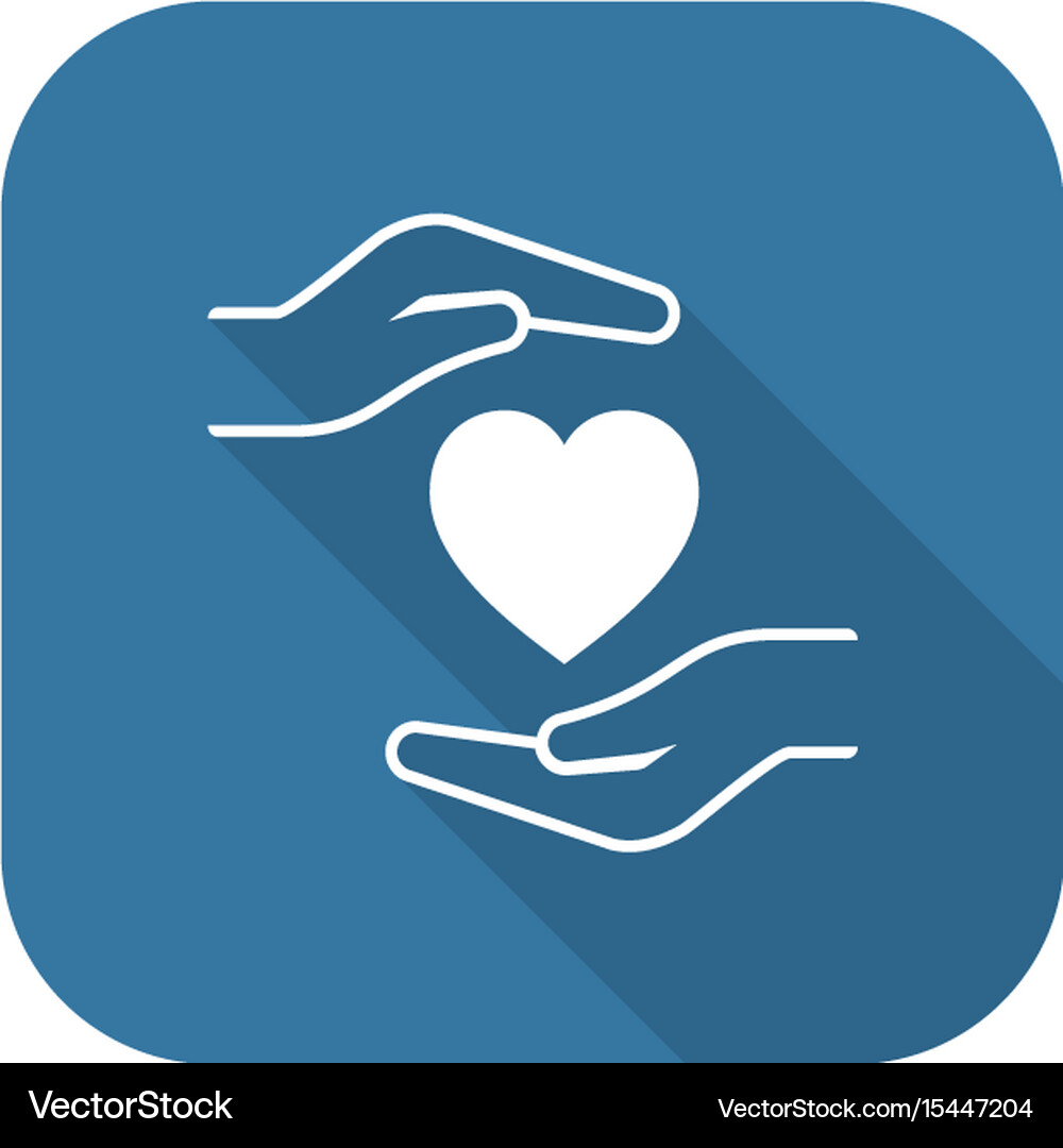 Heart disease prevention icon flat design Vector Image