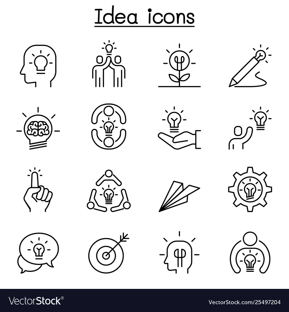 Idea thinking planning strategy development Vector Image