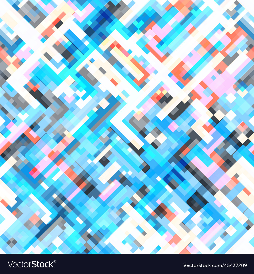 Blue colored pixels seamless pattern Royalty Free Vector Blue colored pixels seamless pattern Royalty Free Vector