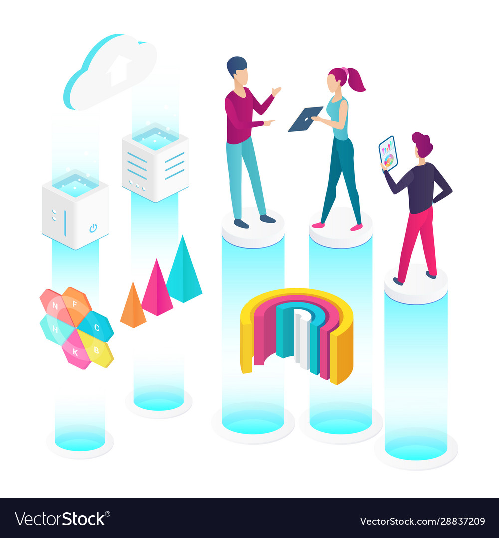 Data analysis isometric isometric Royalty Free Vector Image Data analysis isometric isometric Royalty Free Vector Image