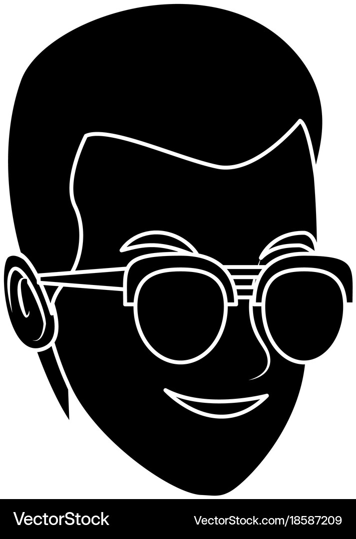 Man face cartoon Royalty Free Vector Image - VectorStock