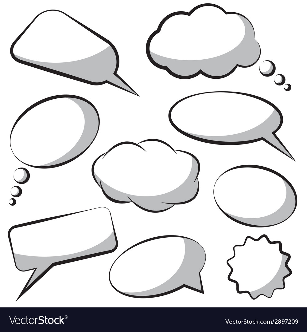 Speech bubbles Royalty Free Vector Image - VectorStock