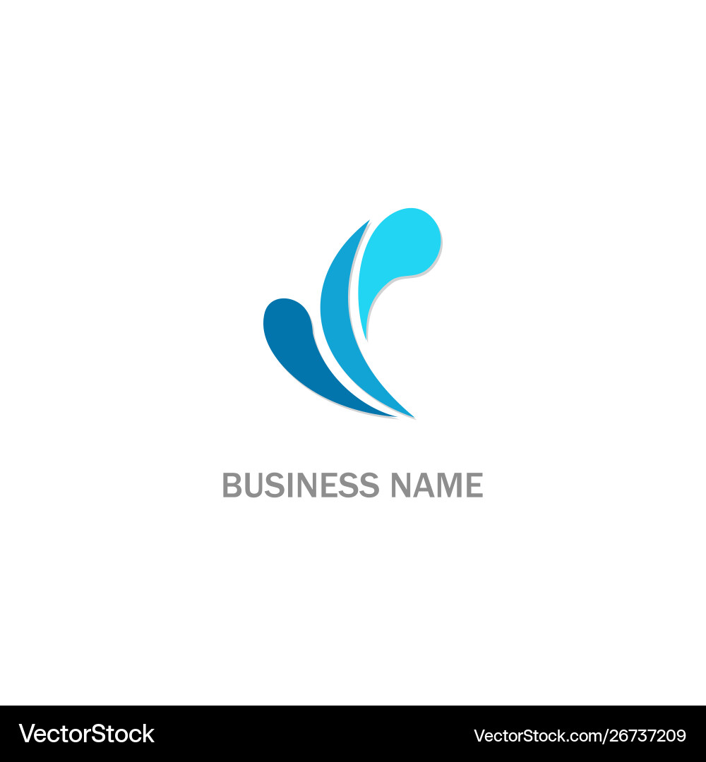 Splash water abstract logo Royalty Free Vector Image