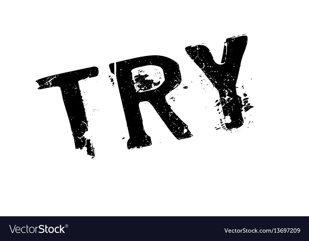 Try rubber stamp Royalty Free Vector Image - VectorStock