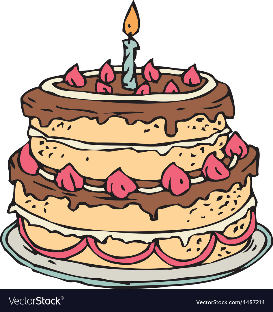 Cake Royalty Free Vector Image - VectorStock