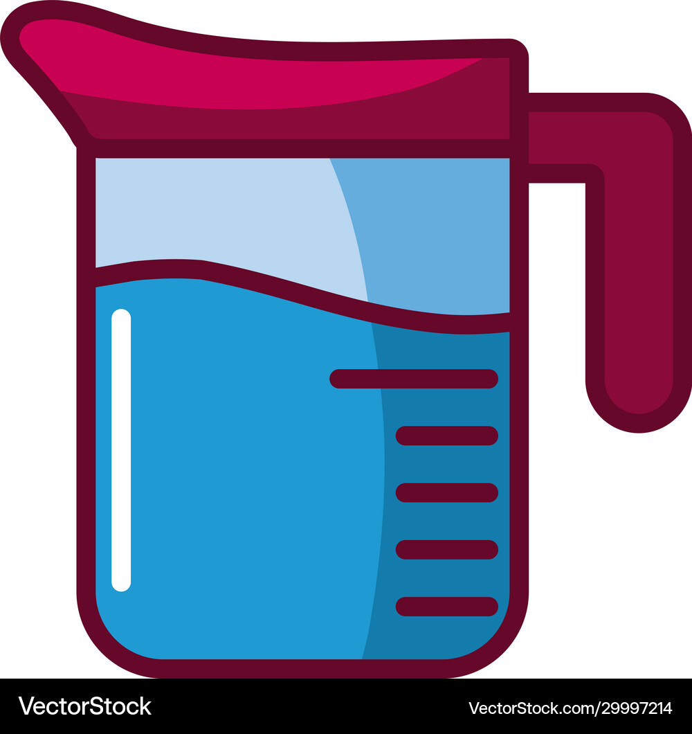Measureing cup jar icon fill style design Vector Image