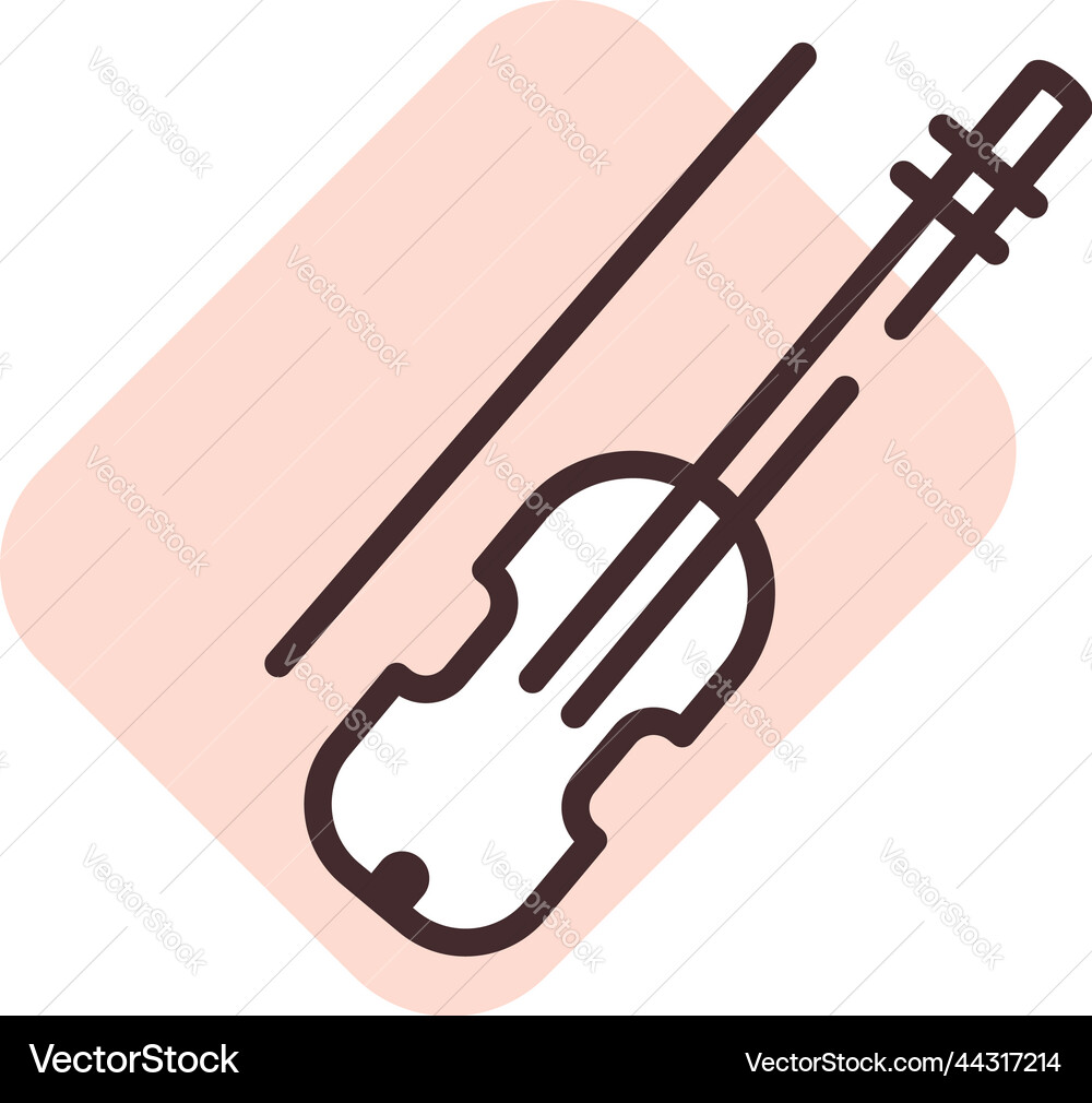 Violin music on a white background Royalty Free Vector Image