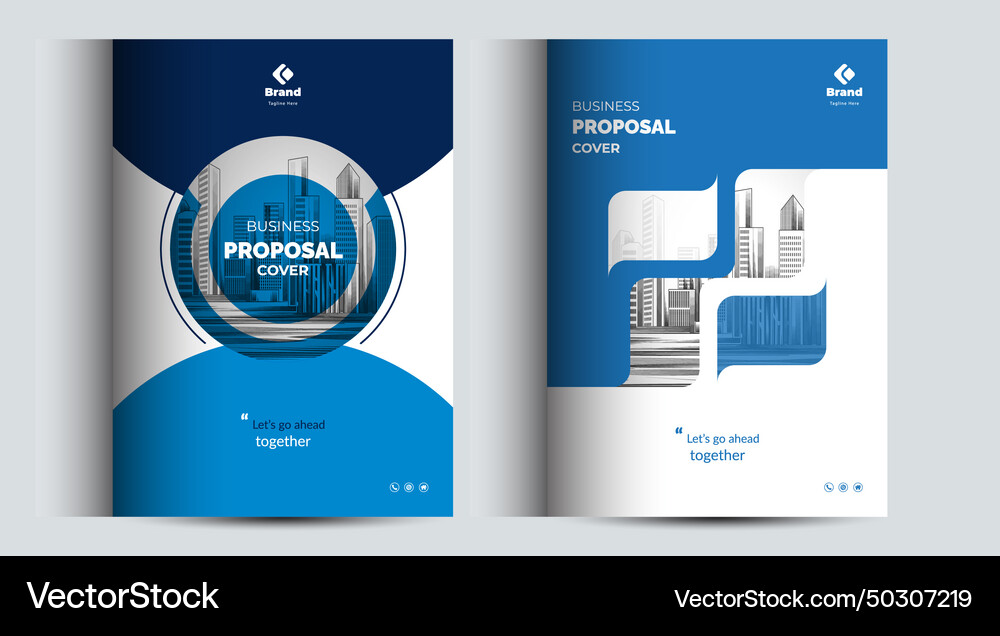 Business proposal cover design template concepts Vector Image