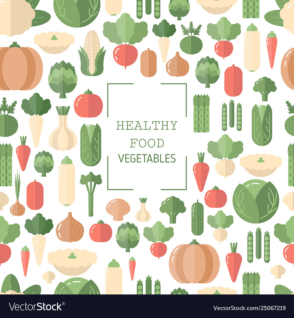 Fresh organic vegetable Royalty Free Vector Image