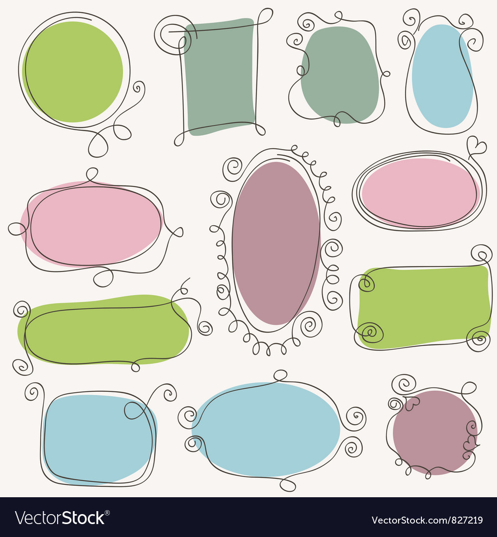 Hand drawn frames Royalty Free Vector Image - VectorStock