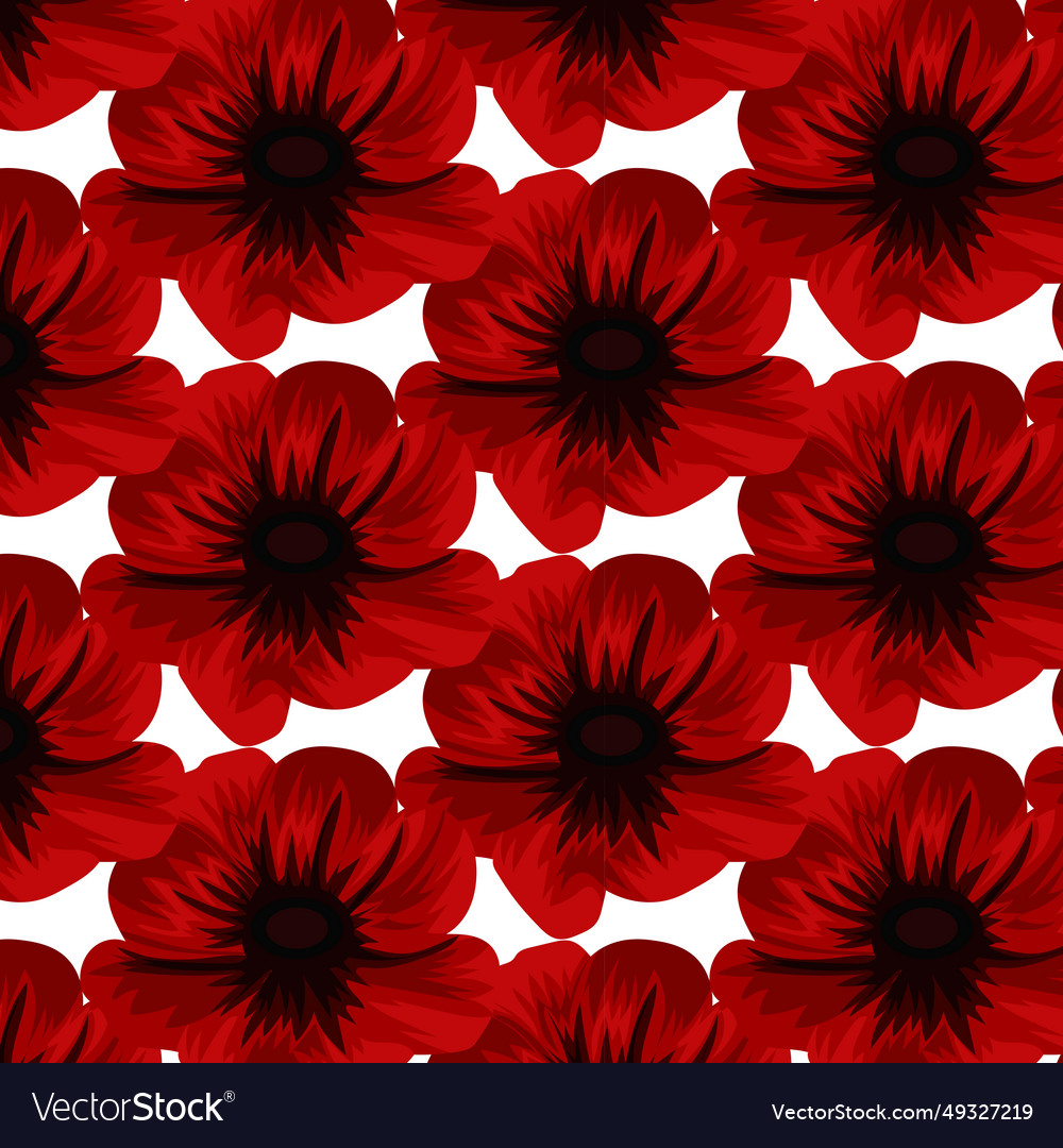 Poppy pattern Royalty Free Vector Image - VectorStock