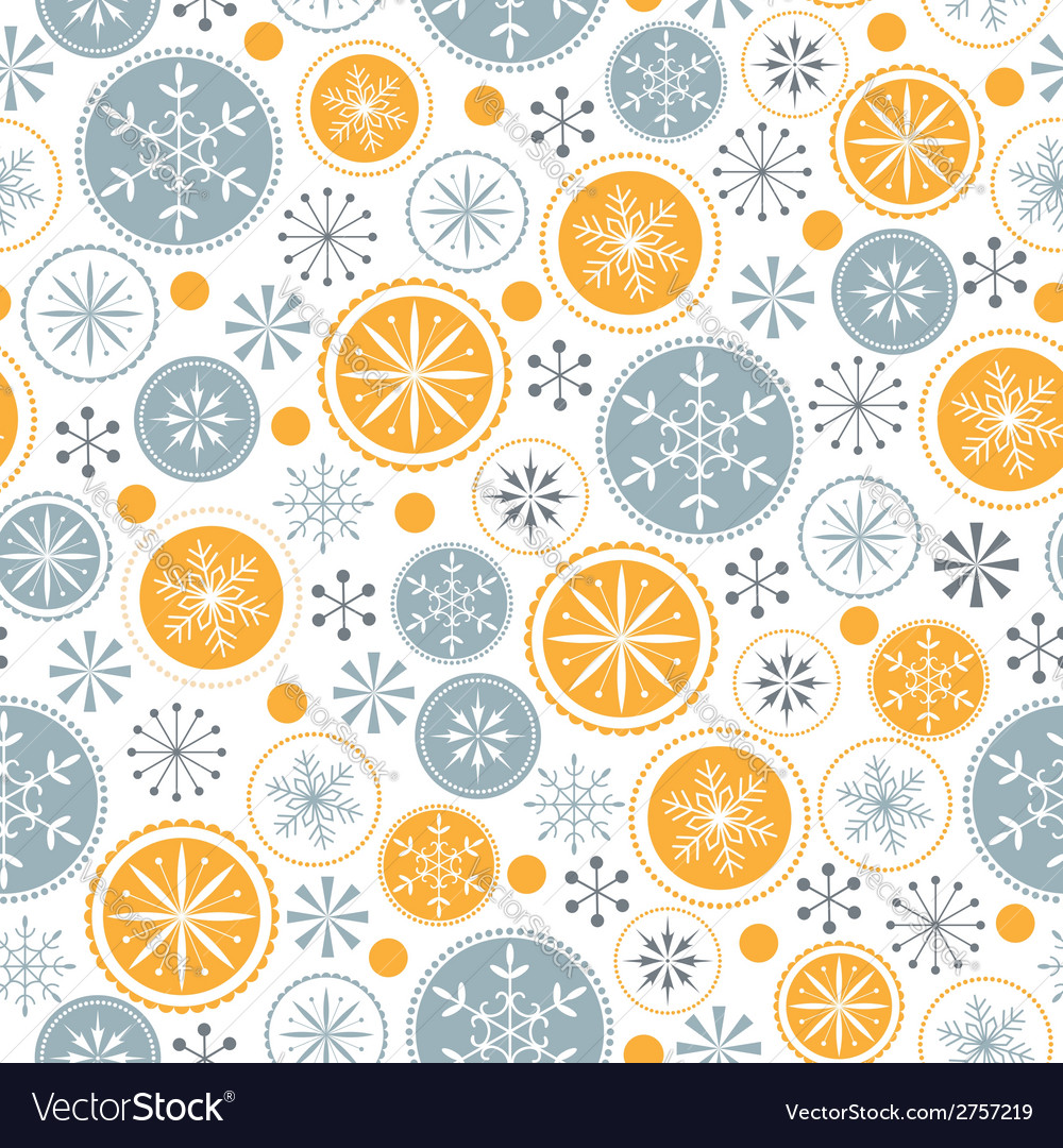 Snowflake pattern on white background Royalty Free Vector