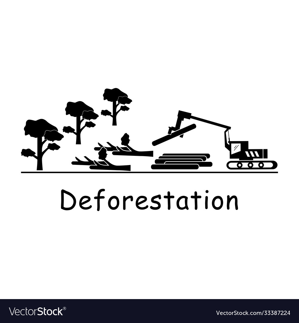 1335 deforestation Royalty Free Vector Image - VectorStock