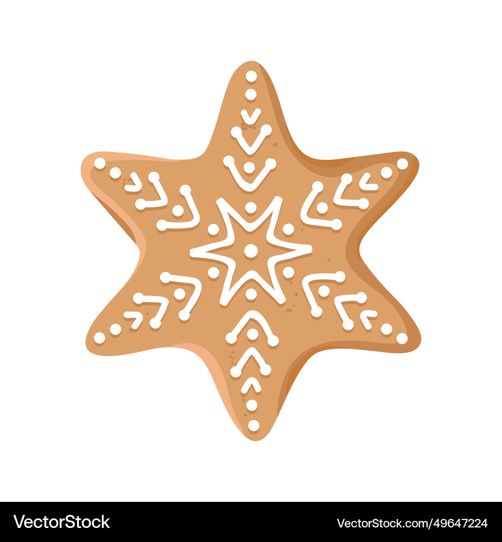 Christmas gingerbread cookie in the shape Vector Image