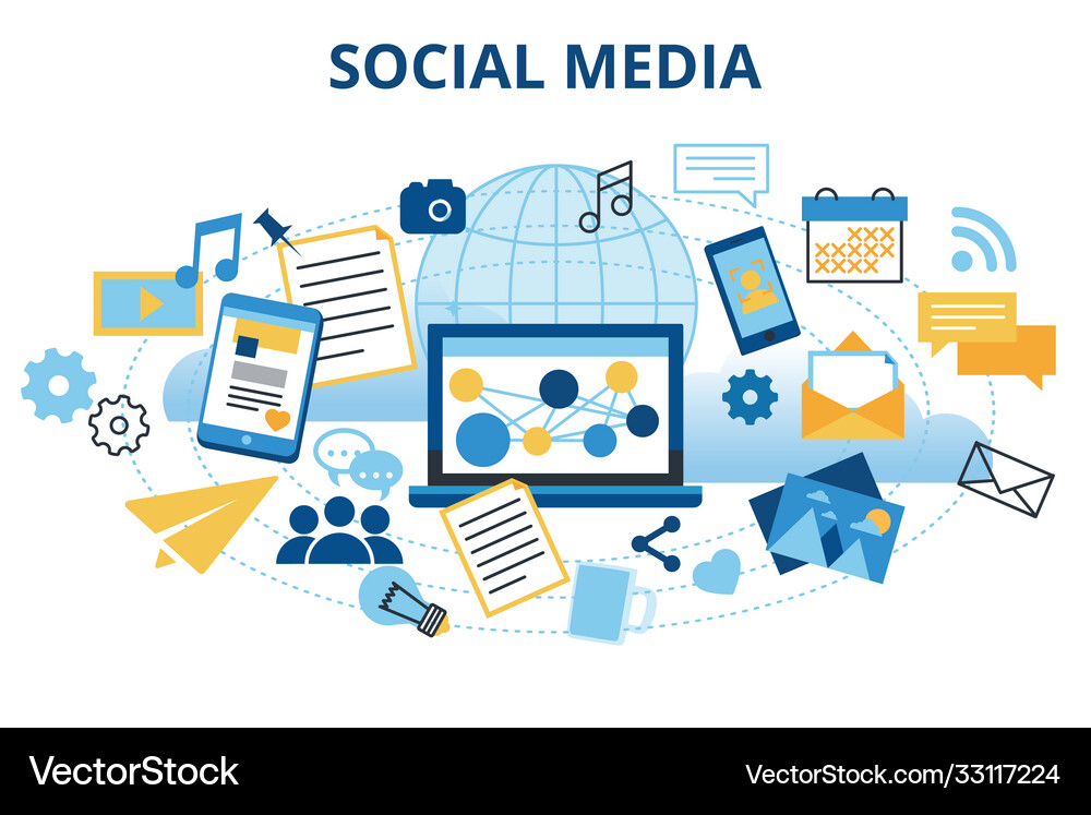 Concept social media networking Royalty Free Vector Image