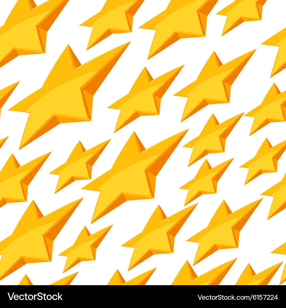 Seamless pattern with shiny golden stars falling Vector Image