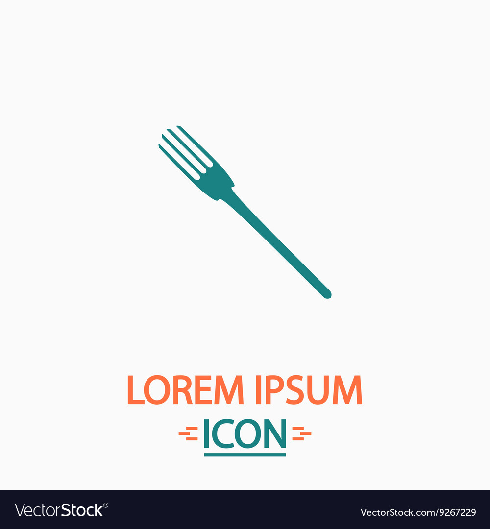 Fork computer symbol Royalty Free Vector Image