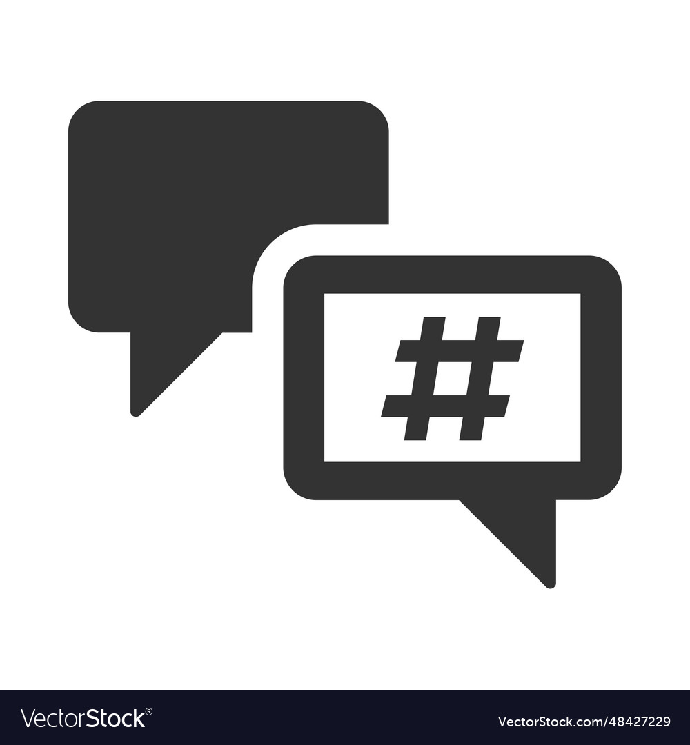 Hash tag post icon Royalty Free Vector Image - VectorStock