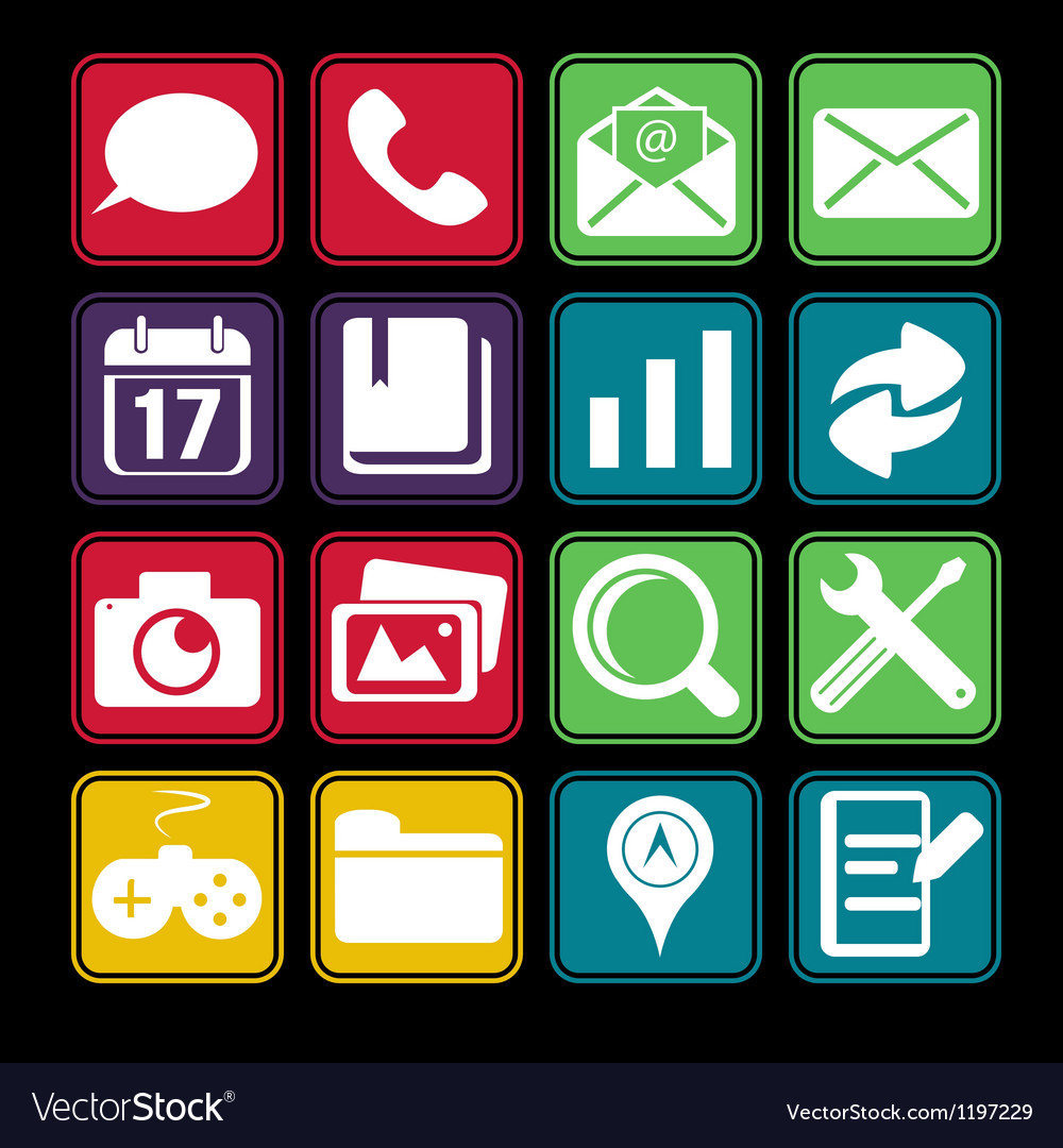 Mobile phone icon basic style Royalty Free Vector Image