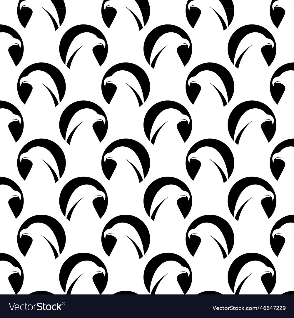 Pattern eagle wallpaper background Royalty Free Vector Image