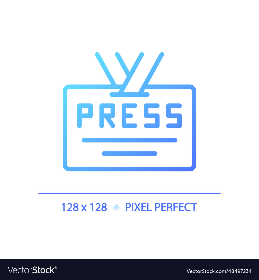 2d thin linear gradient press id card icon Vector Image