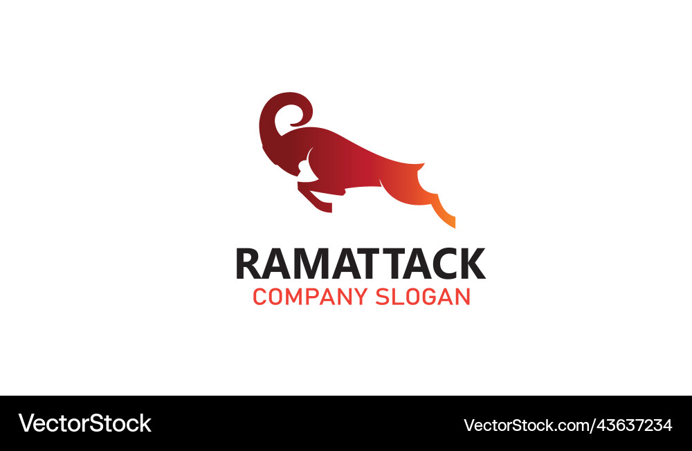 Creative abstract ram horn sheep bighorn Vector Image