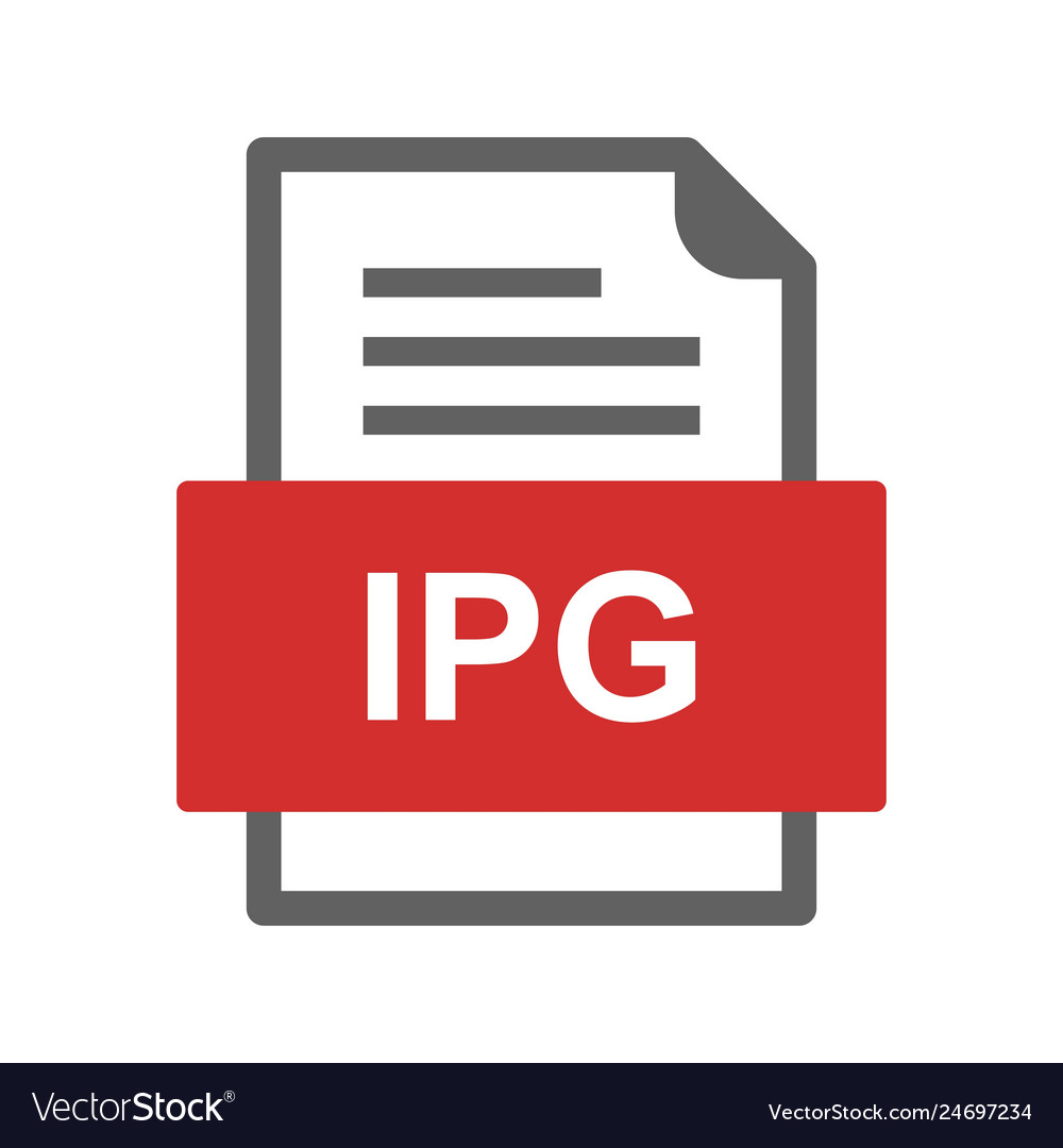 Ipg file document icon Royalty Free Vector Image
