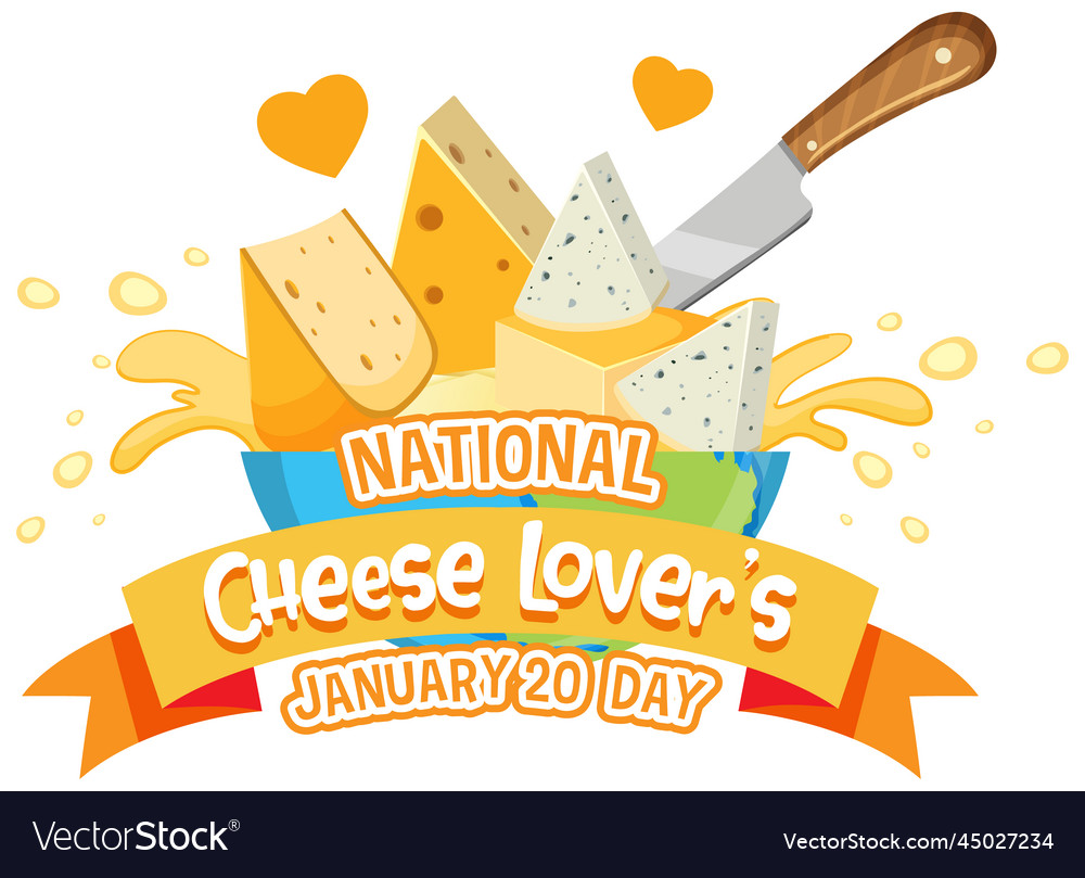 National cheese lovers day banner design Vector Image