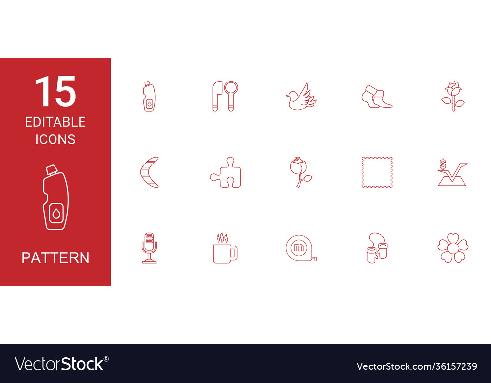 15 pattern icons Royalty Free Vector Image - VectorStock
