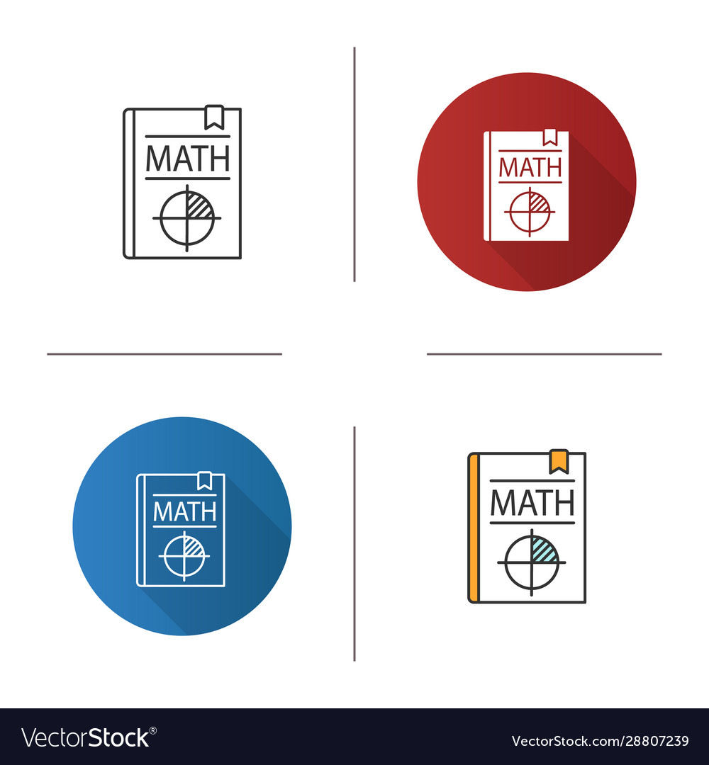 Math textbook icon Royalty Free Vector Image - VectorStock