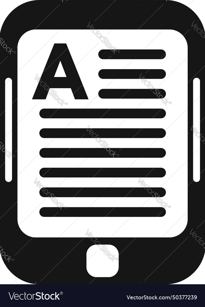 Modern e reader icon simple book store app Vector Image