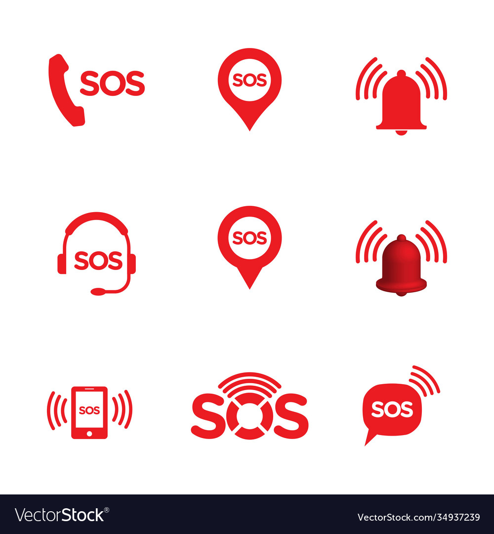 Sos icon design Royalty Free Vector Image - VectorStock