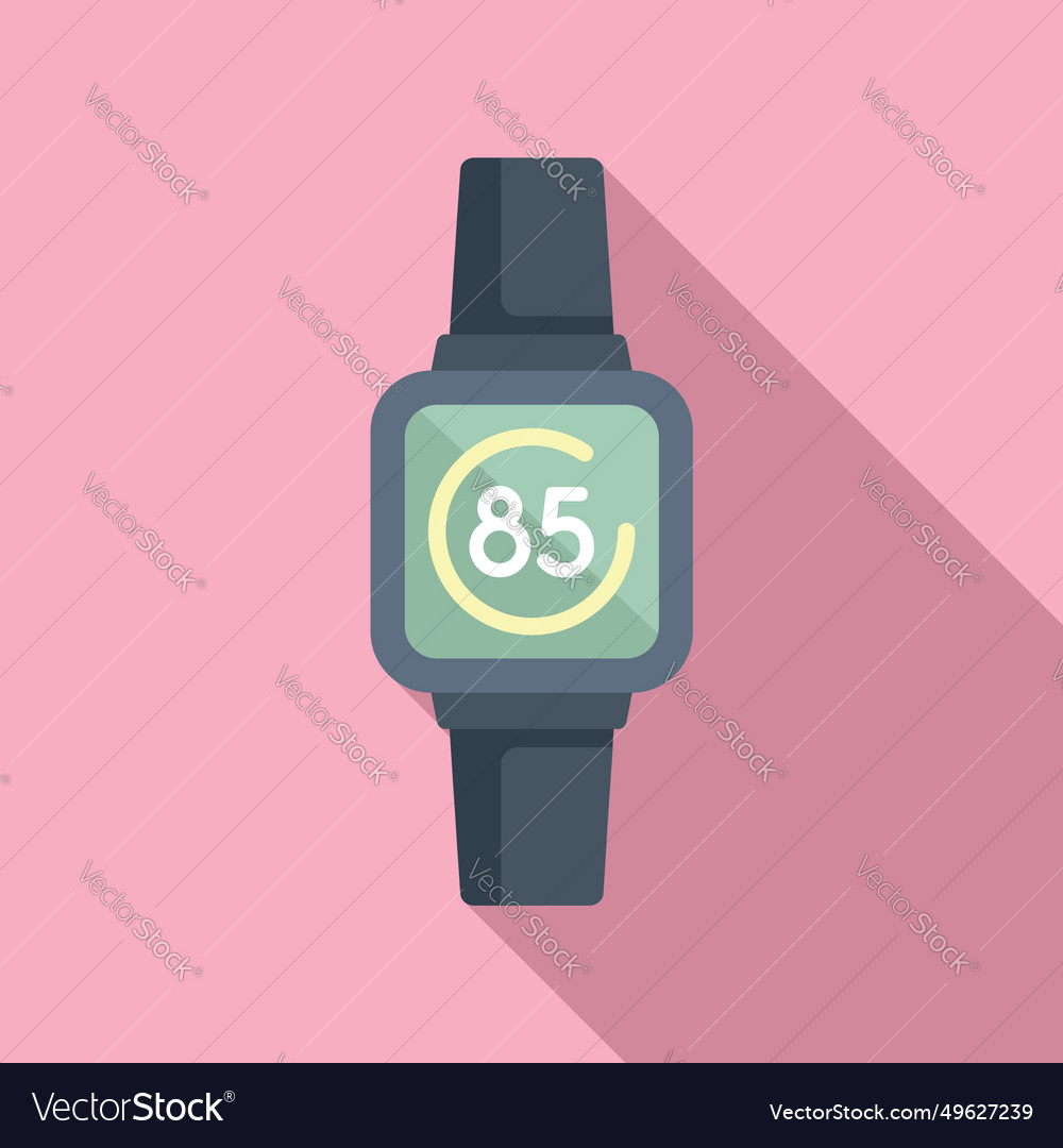 Wearable Tracker Icon Flat Fitness Royalty Free Vector Image