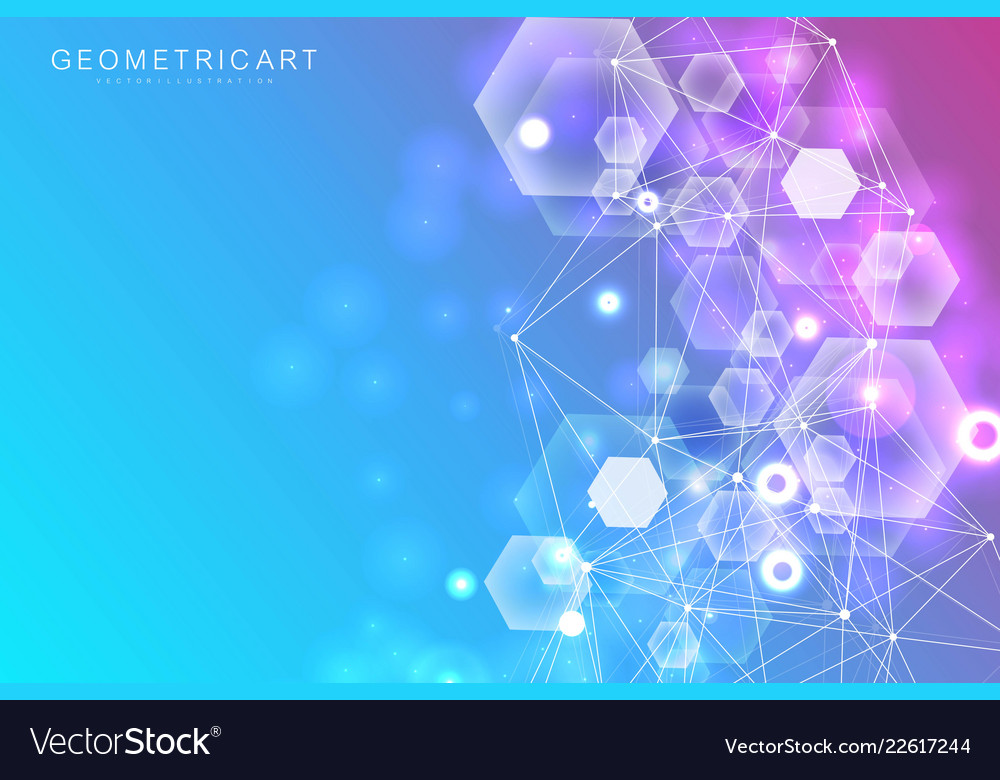 Big data visualization background modern Vector Image