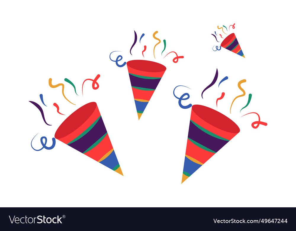 Confetti element flat icon style suitable Vector Image