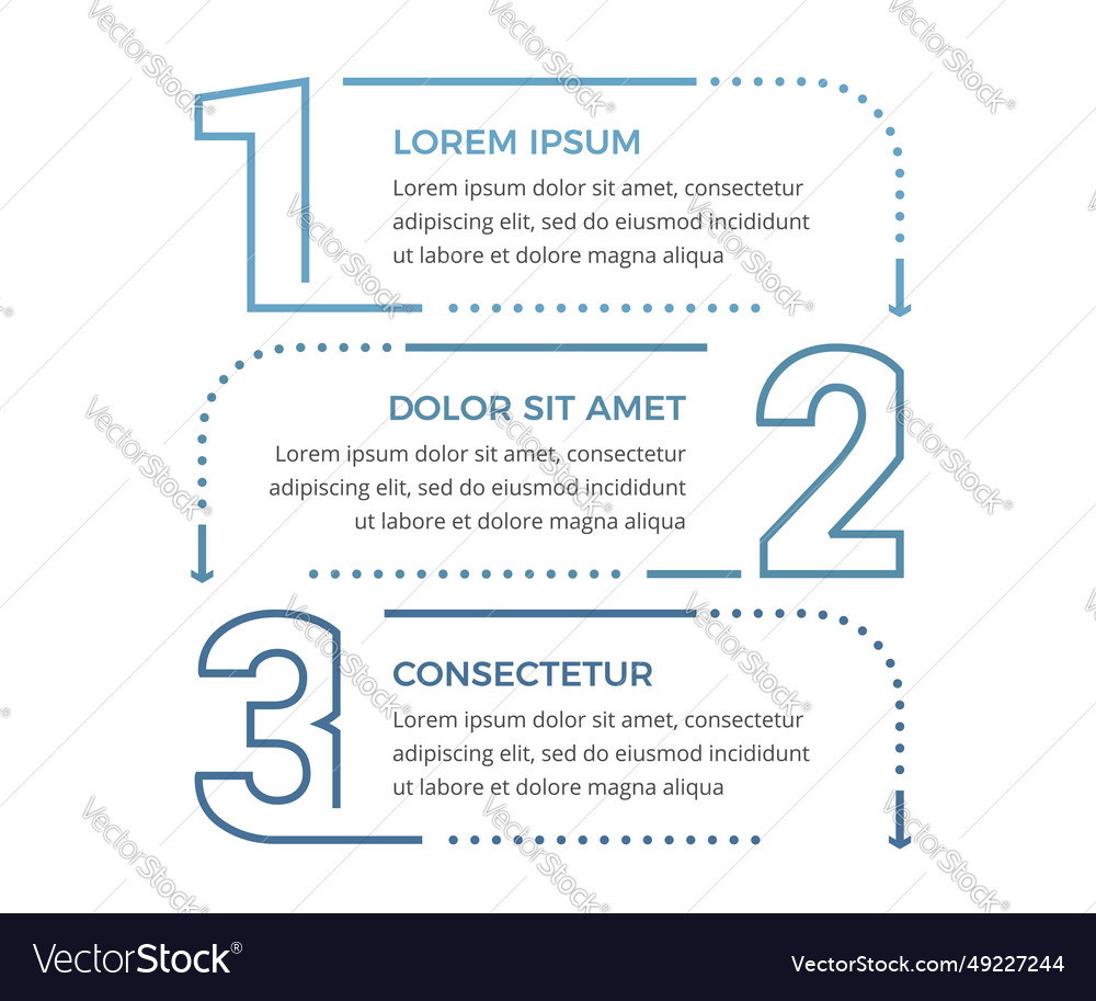 Infographic template - 3 elements Royalty Free Vector Image