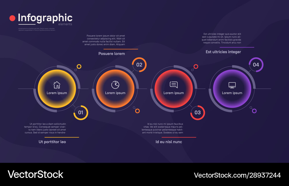 Infographic template with round graphic Royalty Free Vector
