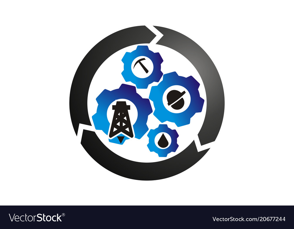 Mining engineering solution Royalty Free Vector Image