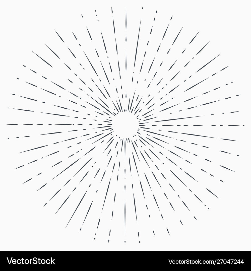 Sun burst star sunshine radiating from Royalty Free Vector