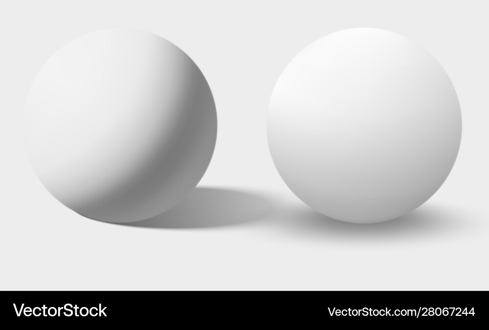 White realistic spheres isolated on Royalty Free Vector