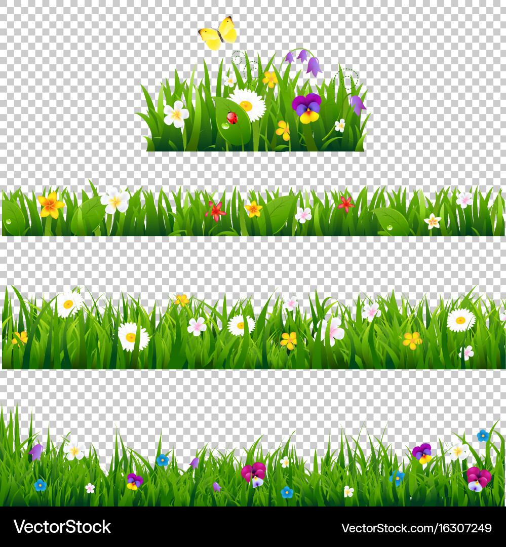 Big set flowers borders Royalty Free Vector Image
