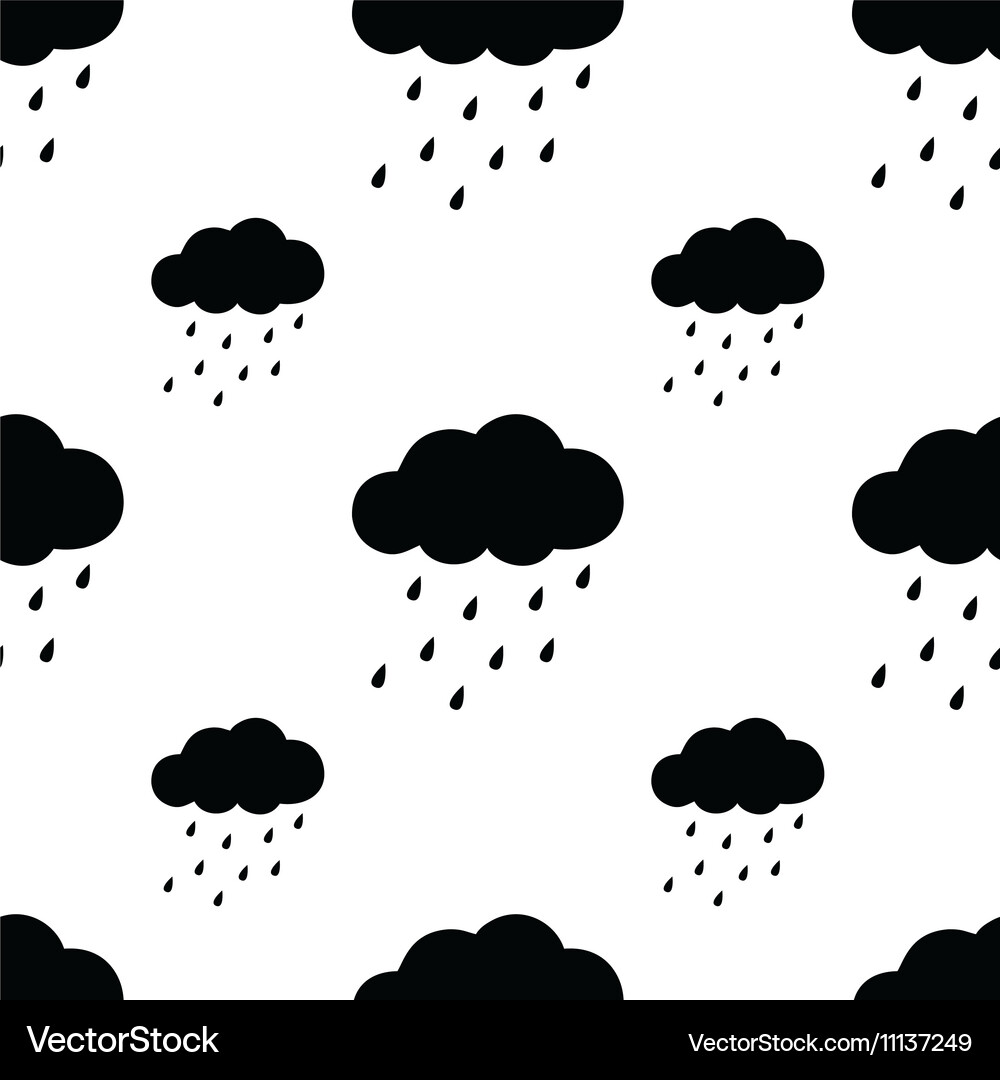 Black cloud seamless pattern Royalty Free Vector Image