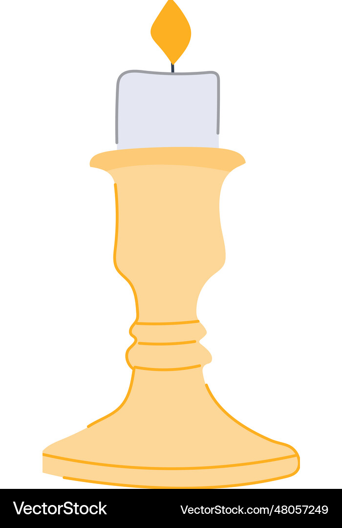 Candelabra candlestick holder cartoon Royalty Free Vector