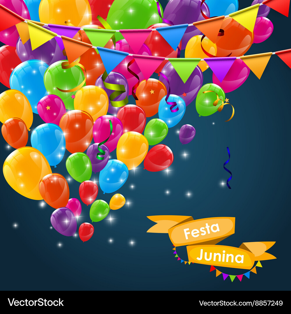 Festa junina holiday background traditional Vector Image