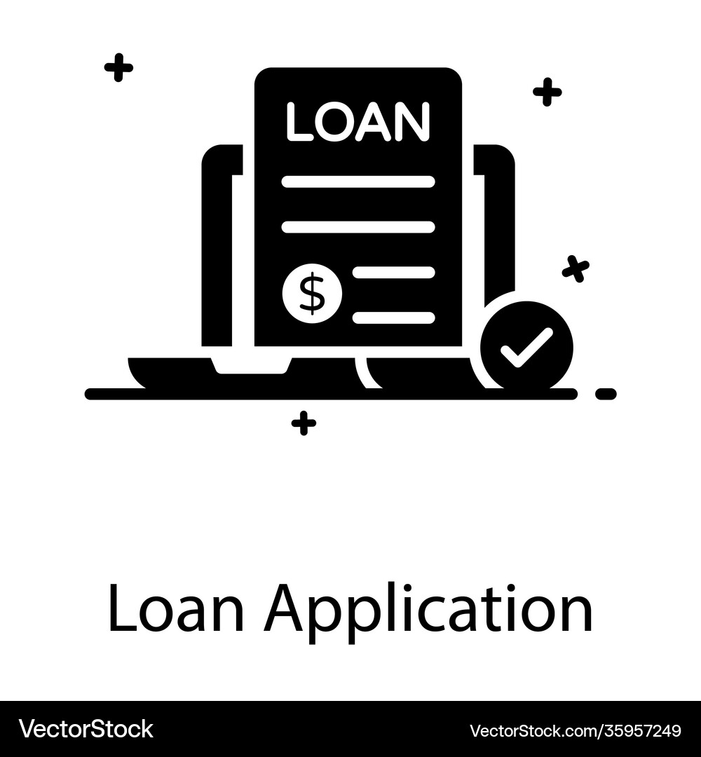 Loan application Royalty Free Vector Image - VectorStock