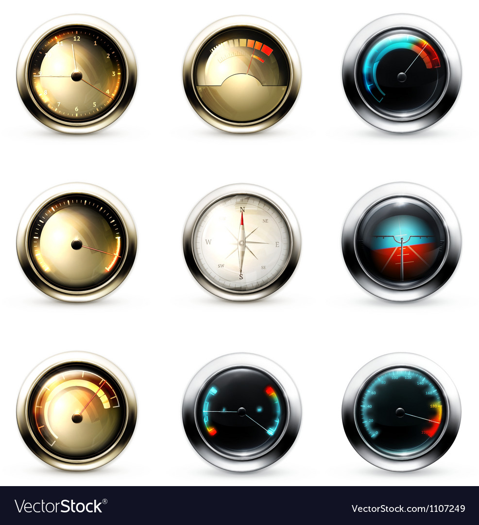 Measuring devices set Royalty Free Vector Image