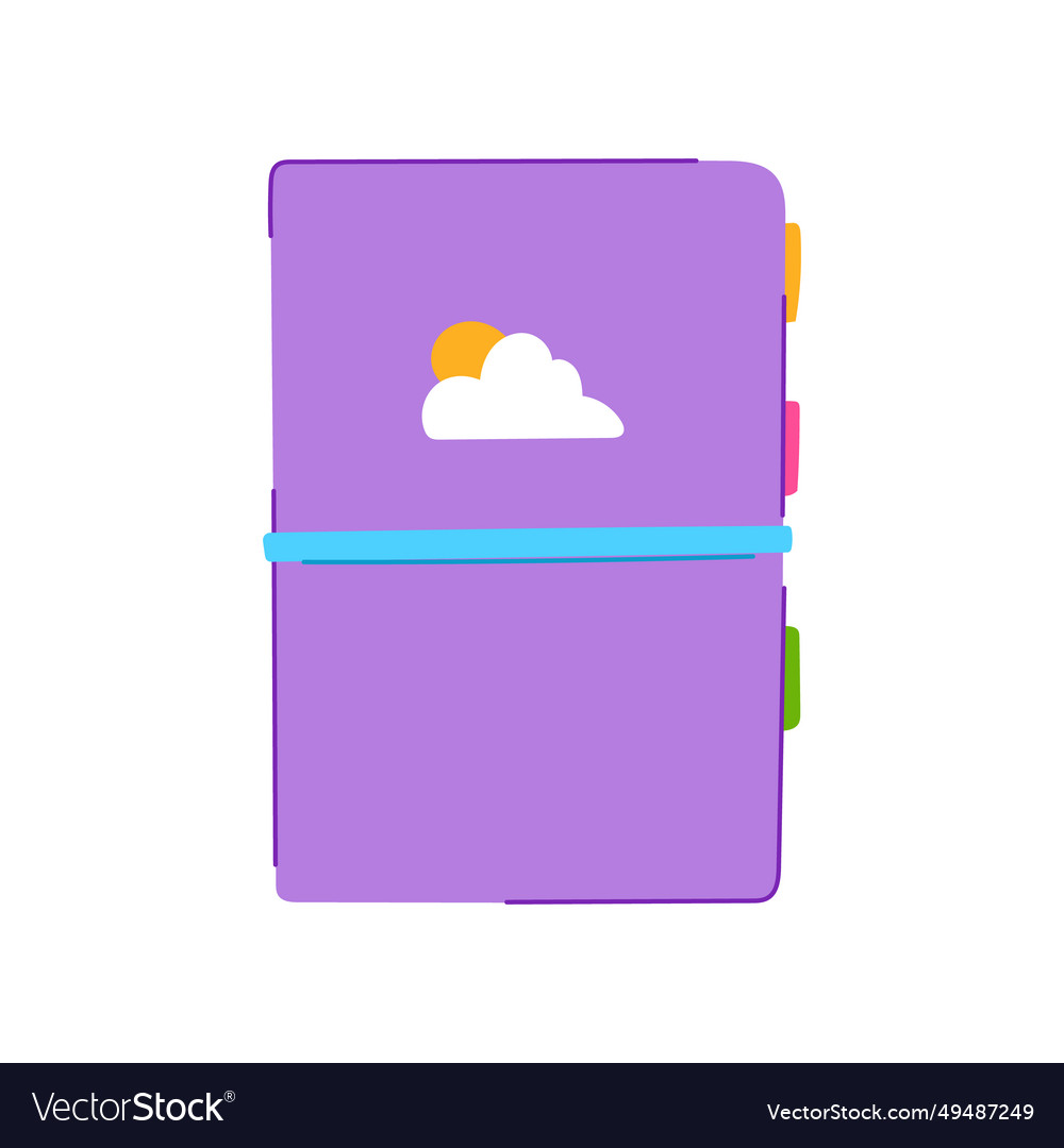Note notebook cartoon Royalty Free Vector Image