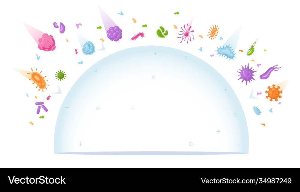 Sphere to protect against viruses and bacterias Vector Image