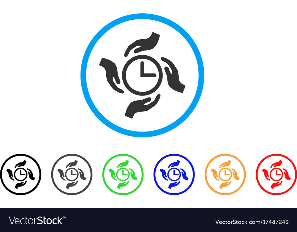 Time care rounded icon Royalty Free Vector Image Time care rounded icon Royalty Free Vector Image
